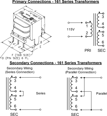 Hammond Power Transformer - (160 & 161 Series)